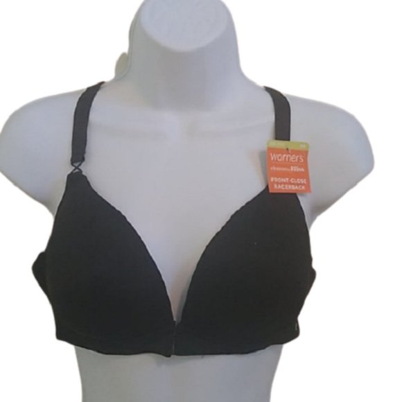 Warner's | Intimates & Sleepwear | Warners Front Close Racerback Black ...